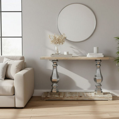 Interiors By Premier Pine Wooden Top Console Table,Decorative Hallway ...