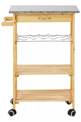 Interiors by Premier Pinewood Large Kitchen Trolley, Stylish and ...