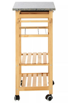 Interiors by Premier Pinewood Large Kitchen Trolley, Stylish and ...