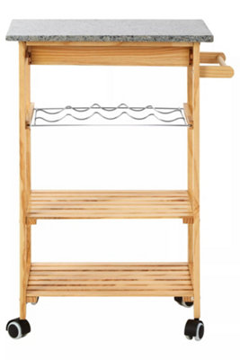 Interiors by Premier Pinewood Large Kitchen Trolley, Stylish and ...