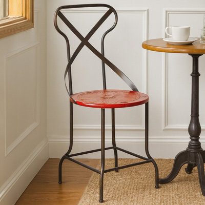 Interiors by Premier Red Metal Chair, Exquisite Metal Dining Chair ...