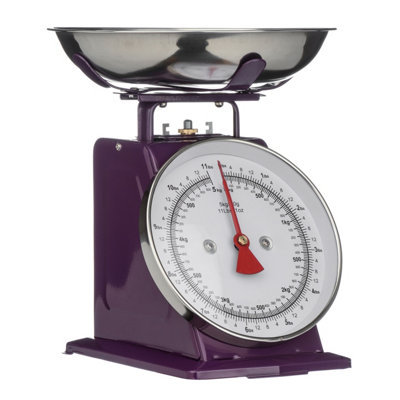 Interiors By Premier Retro Style 5Kg Purple Kitchen Scale, Premium ...
