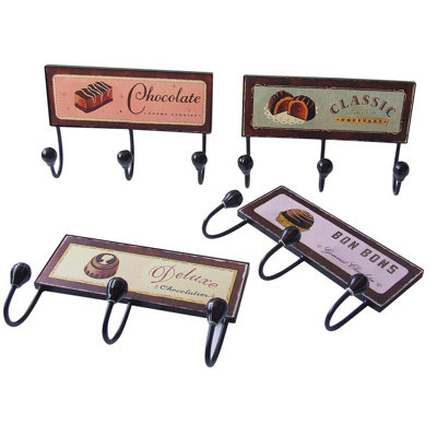 Interiors by Premier Set Of 4 Le Chocolate Assorted Door Hangers ...