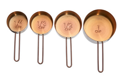 Interiors By Premier Set of 4 Rose Gold Measuring Cups,Nestable ...