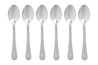 Interiors by Premier Set of Six Classic Teaspoons, Elegant Stainless ...