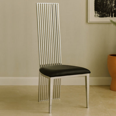 Interiors by Premier Silver Finish Dining Chair, Backrest Velvet Office ...