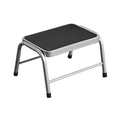 Interiors by Premier Silver Rubber Step Stool, Non-Slip Surface With ...