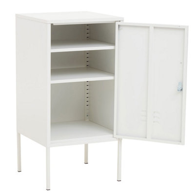 Interiors By Premier Sleek One Door White Cabinet, Modern Design ...