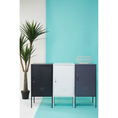 Interiors By Premier Sleek One Door White Cabinet, Modern Design ...