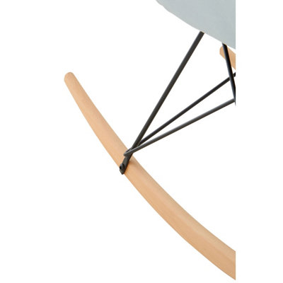 Interiors by Premier Small Blue Velvet Rocking Chair, Comfortable ...