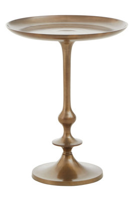 Interiors by Premier Small Brass Finish Side Table, Minimalist Design ...