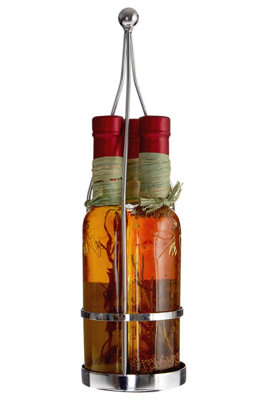 Interiors by Premier Small Oil Bottles Set of 2, Clear Glass With ...