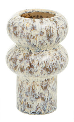 Interiors by Premier Small Vase, Beige Stoneware Vase, Free Standing ...