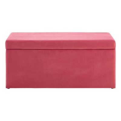 Interiors By Premier Smooth Lift Kids Ottoman, Tactile Velvet Kids ...