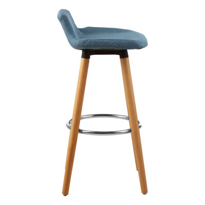 Interiors by Premier Stockholm Blue Bar Stool