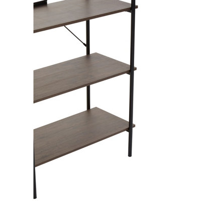 Interiors By Premier Storage Five Tier Dark Oak Shelf Unit, Versatile ...