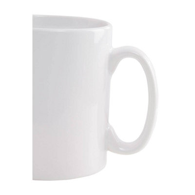 Interiors by Premier Straight White Mug: Durable Stoneware Mug, Classic ...
