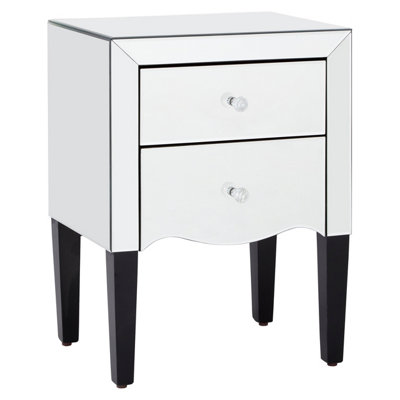 Interiors By Premier Sturdy 2 Drawer Bedside Table, Luxurious Design ...