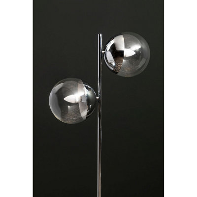 Interiors By Premier Sturdy Chrome Finish 2 Light Floor Lamp ...