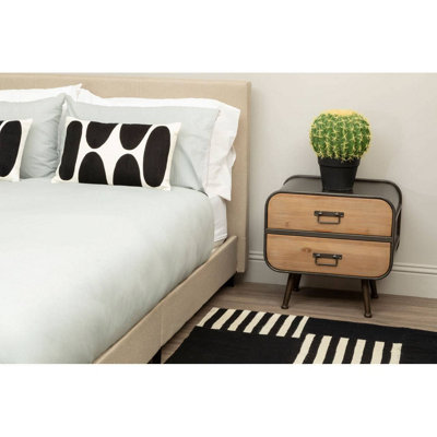 Interiors By Premier Sturdy Light Beige Bed In A Box, Minimalist Bed ...