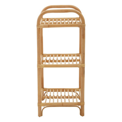 Interiors by Premier Sturdy Natural Rattan Shelf Unit, Durable Shelving ...