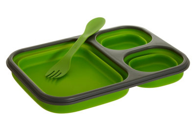Interiors by Premier Stylish Green Lunch Box With Spork, Vibrant Lunch ...