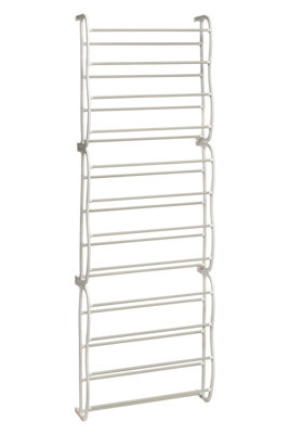 Interiors By Premier Stylish Over Door Cream 12 Tier Shoe Rack ...