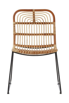 Interiors by Premier Tiger Chair, Breathable Rattan Dining Chair, Easy ...