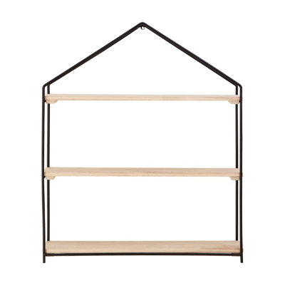 Buy Interiors By Premier Unique Shape 3 Tier Shelf Unit, Light Wooden ...