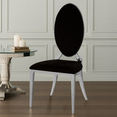 Interiors By Premier Versatile Black Velvet Dining Chair, Durable ...