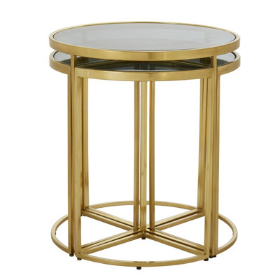 Interiors by Premier Versatile Design Nesting Tables, Elegant Round Top ...