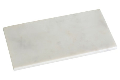 Interiors by Premier White Rectangular Marble Board, Elegant Natural ...