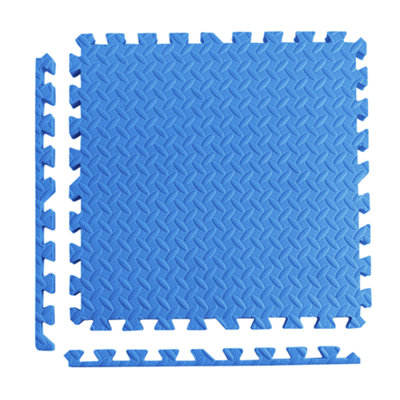 Interlocking EVA Floor Mats Blue 60cmx60cm Pack of 48 at B&Q