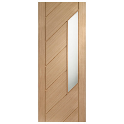 Internal Monza Oak Obscure Glass Door 1981 x 762 x 35mm (30")