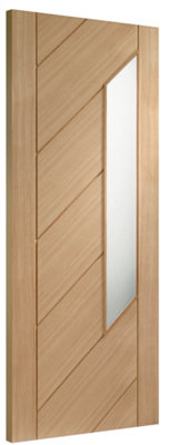 Internal Monza Oak Obscure Glass Door 1981 x 762 x 35mm (30")