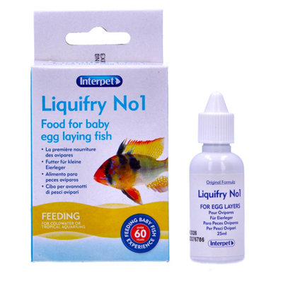 Interpet Liquifry 1 Baby Fish Food - Ideal for Egg Laying Fish - 100ml