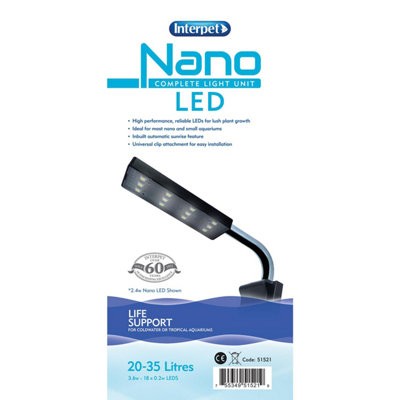 Interpet Nano Complete LED Light Unit to Fit Aquariums, 20 - 35 Litre