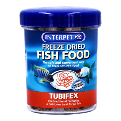 Interpet Tubifex Worms 30g - Nutritious Fish Food for Freshwater Aquariums