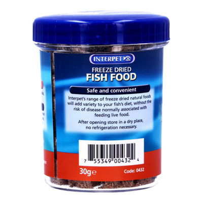 Interpet Tubifex Worms 30g - Nutritious Fish Food for Freshwater Aquariums
