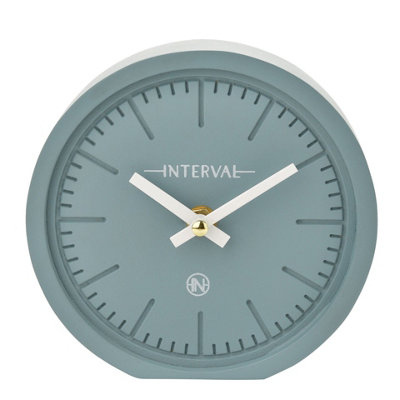 Interval Minimalist Desk Clock 15cm - Teal