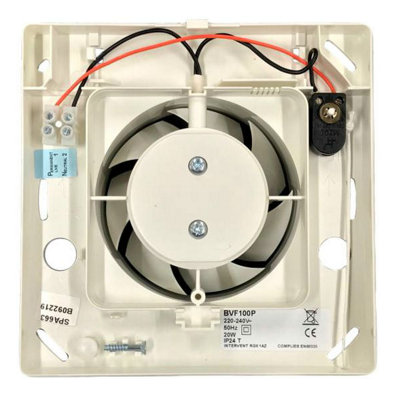 Intervent BVF100P Axial Extractor Fan 100mm / 4 Inch (Pull Cord Model ...