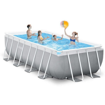 Intex 16ft x 8ft x 42" Prism Frame™ Rectangular Above Ground Swimming ...