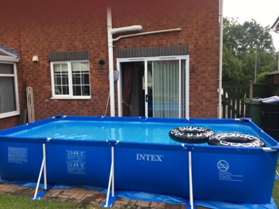 INTEX 300 x 200 x 75 cm Frame Pool Set Family with INTEX Filter System