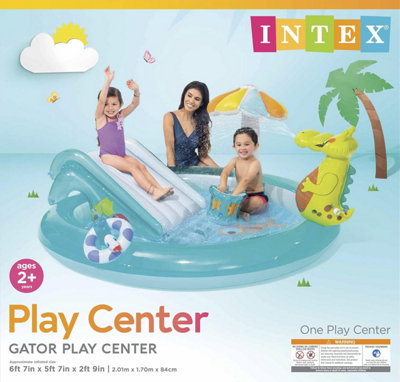Intex Inflatable GATOR Pool and Slide and Sprayer 203 x 173 x 89 cm