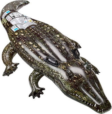 Intex Realistic Crocodile Gator Swimming Pool Ride-On