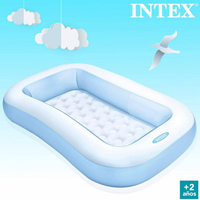 Intex Rectangular Baby Pool with Soft Inflatable Floor