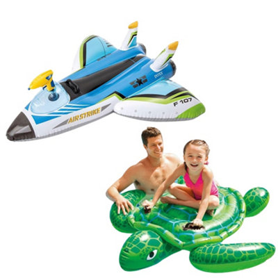 Intex Water Gun Plane and Lil' Sea Turtle Ride-On