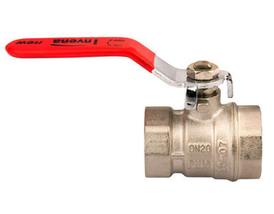 Invena 1 Inch BSP Water Ball Valve Quarter Turn Lever Type Female Red ...
