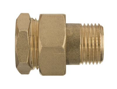 Invena 1 Inch Pipe Coupler Fittings Female x Male Brass Joint Union