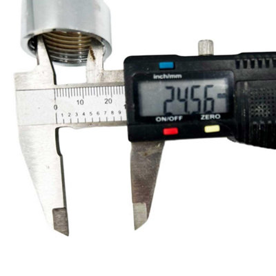 Invena 10mm x 3/4 Inch Pipe Thread Extension Female x Male Chrome Brass